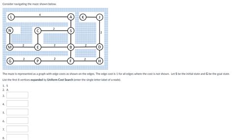 Consider Navigating The Maze Shown Below The Maze Is Chegg