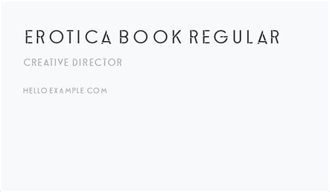 Erotica Book Regular Font Free Download Ttfotf