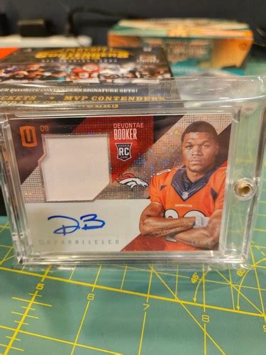 2016 Panini Unparalleled Devontae Booker Rookie Auto Jersey Red 25
