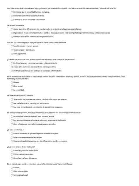 Test Sexualidad Juvenil Inea Pdf La Sexualidad Humana Relaciones