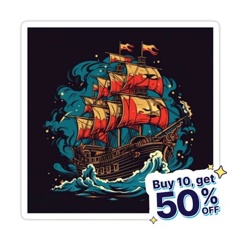 Pirate Ship Sticker By Neoalf In 2025 Pirate Ship Pirates Vinyl