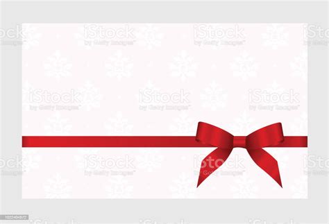 초대장 인사말 또는 선물 카드와 함께 빨간 리본 및 A에 활 장식 요소 배경 선물 상품권 템플릿 텍스트에 대 한 장소입니다 공란에 대한 스톡 벡터 아트 및 기타 이미지