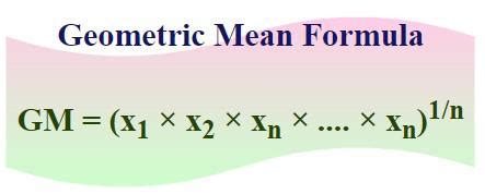Geometric Mean Formula