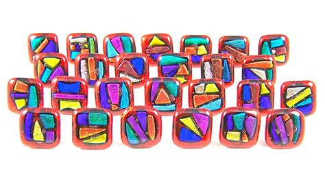 Dichroic Glass Knobs And Pulls Abstract Mosaic Stained Glass Cabinet Or