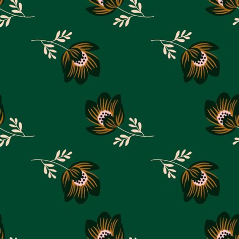 Premium Vector Romantic Flower Seamless Pattern Elegant Floral