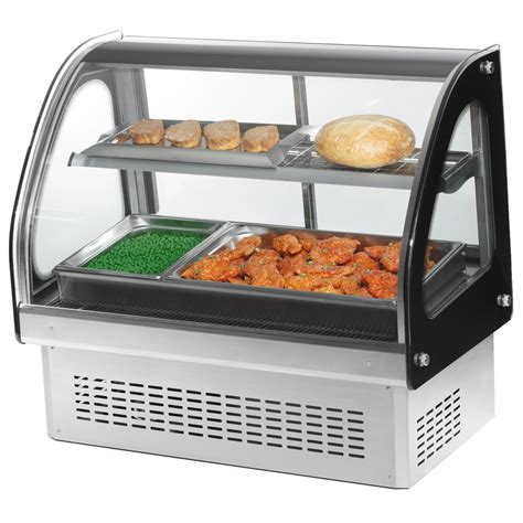 Vollrath 40845 36 Curved Glass Drop In Heated Countertop Display Cabinet