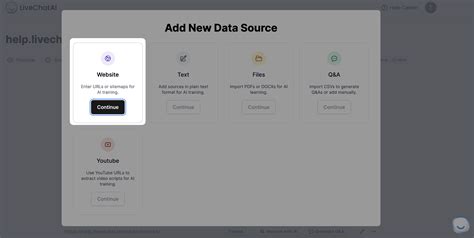 Adding Entire Website Or Help Center Content On LiveChatAI