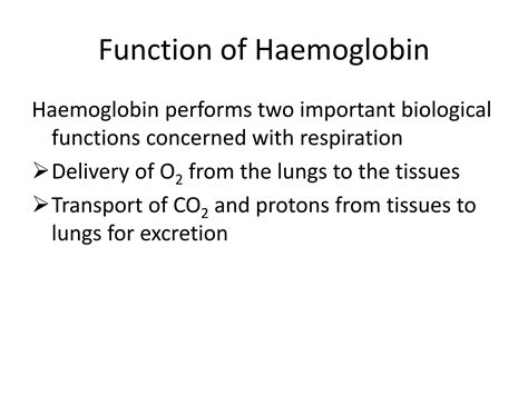 Haemoglobin And Myoglobin Structurepptx Free Download