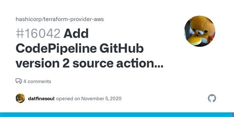 Add CodePipeline GitHub Version Source Action Support Issue Hashicorp Terraform