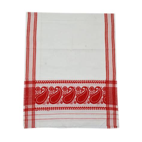 Flower Embroidery Design Assamese Gamcha Pack 1 Home