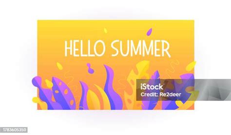 여름 방학 포스터 열대 야자 잎 장식과 수평 배너입니다 여름 세일 소셜 미디어 홍보 콘텐츠의 컬러 평면 벡터 그림 템플릿 여름철 즐기기 고무 보트에 대한 스톡 벡터 아트 및