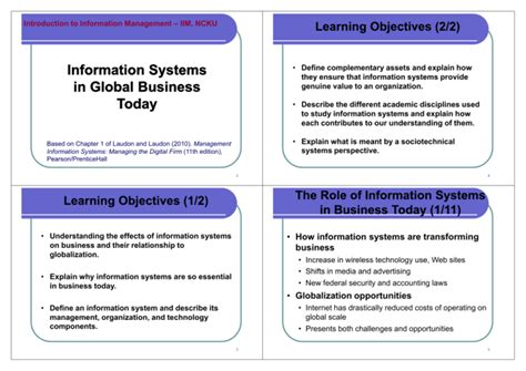 Information Systems In Global Business Today
