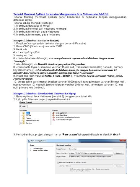 Membuat Aplikasi Parkir Kendaraan Sederhana Dengan Java Netbeans Dan