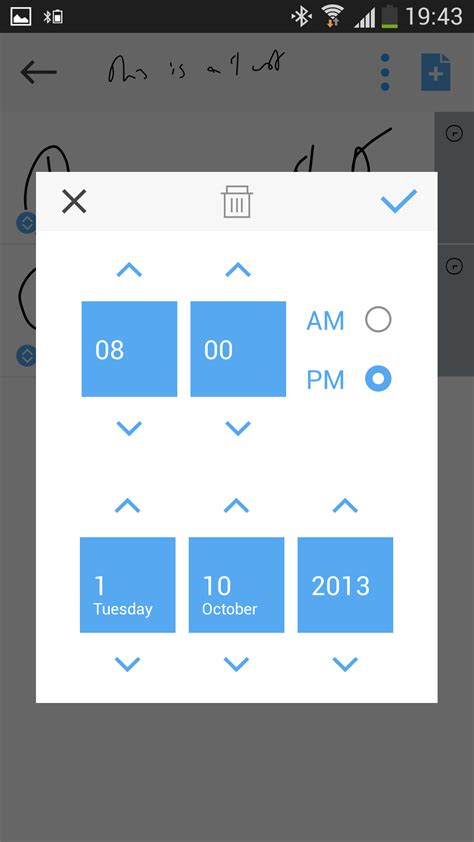 App Interface Ui Ux Design Juswriteapp Date Picker Screen On Android
