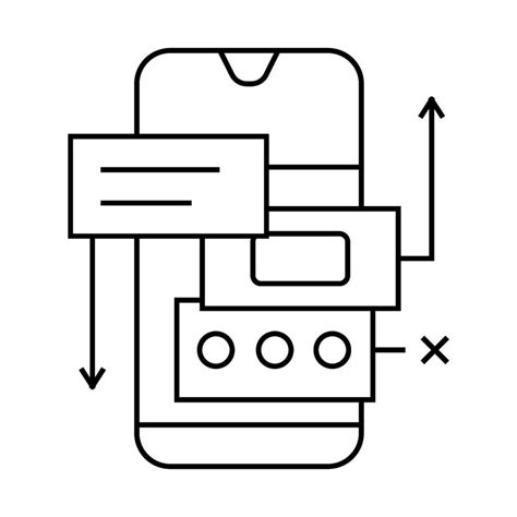 hierarchy ux ui design line icon illustration 48358404 vector art at