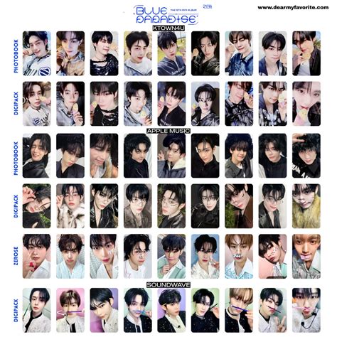 Zerobaseone Blue Paradise Official Pob Photocard Dear My Favorite