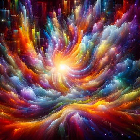 Premium Photo Rainbow Rapture Characterized By Abstract Colorful Shapes Cascading And Intertwining