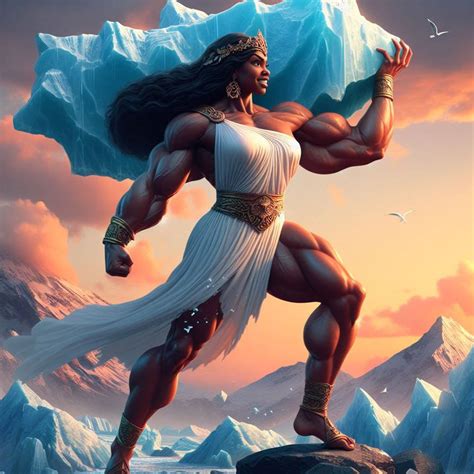 Ai Muscle Muscle Goddess Carrying An Iceberg 4 By Alby69 On Deviantart