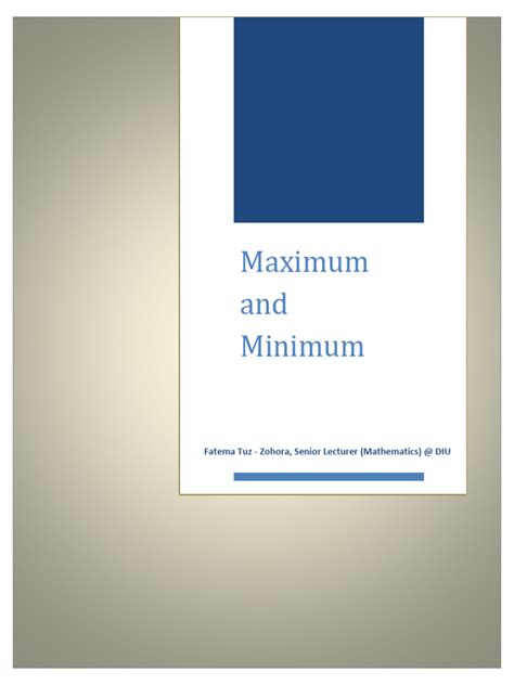 maximum and minimum pdf analysis algorithms