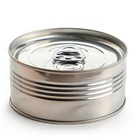 Single Tin Can With Pull Tab Isolated On White Background Premium Ai Generated Image