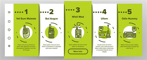 Walkie Talkie Device Onboarding Icons Set Vector 10151616 Vector Art At