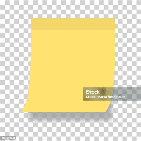 간단한 노트 용지 또는 스티커 투명 한 배경에 접착제 테이프와 템플릿 스티커 메모 벡터 Eps10 접착식 메모지에 대한 스톡 벡터 아트 및 기타 이미지 Istock