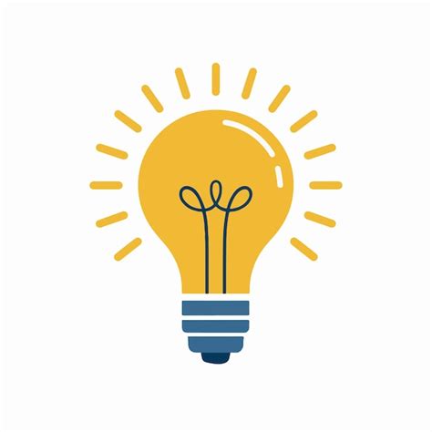 Premium Vector Yellow Light Bulb With The Words Light On It