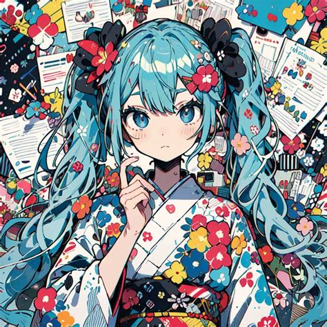 Miku Kimono By Rinsosad Art On Deviantart