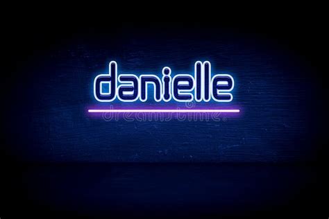 Danielle Blue Neon Announcement Signboard Stock Illustration Illustration Of Advertising