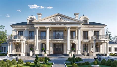 Beautiful Classic House Premium Ai Generated Image