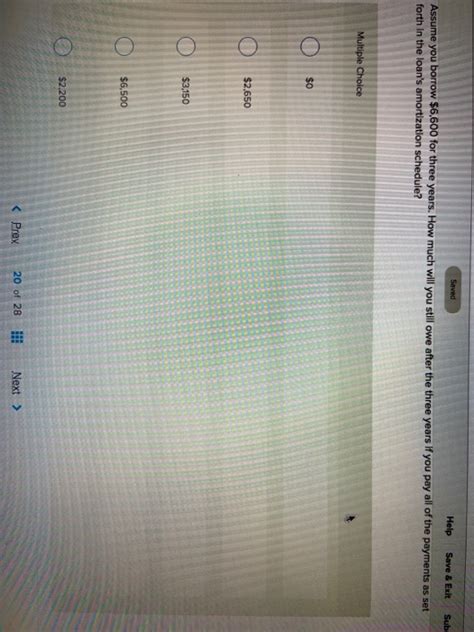 Solved Saved Help Save Exit Sub Assume You Borrow 6 600 Chegg Com