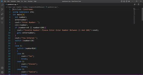 Write A Program Using Switch Case Structure To Input An Integer Between