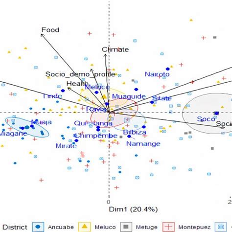 Principal Component Analysis Plot In Which Primary Contributing Download Scientific Diagram