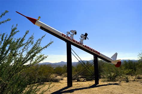 Snoopy And Spike On A Rocket Wikieup Arizona