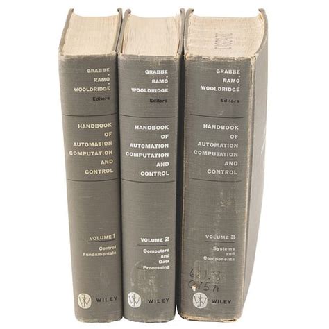 Handbook Of Automation Computation And Control Vol 1 3 For Sale At