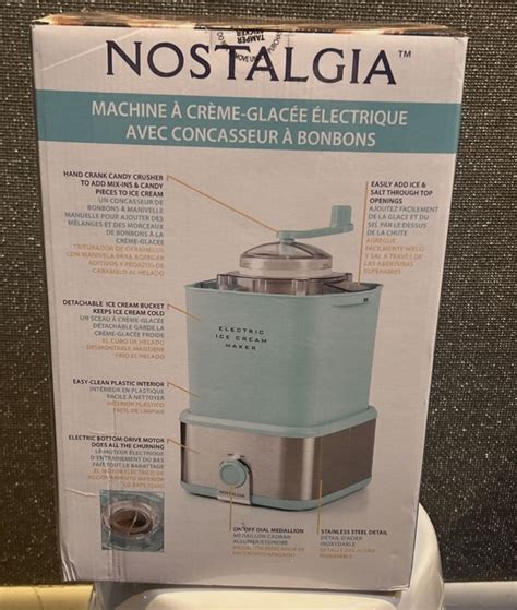 Round1 Nostalgia Electric Ice Cream Maker With Candy Crusher 2 Quarts