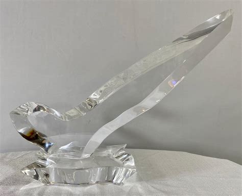 Eric Bauer Modernist Abstract Bird Lucite Sculpture Signed For Sale At 1stdibs