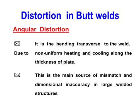 Welding Distortion Controlppt Physics Science