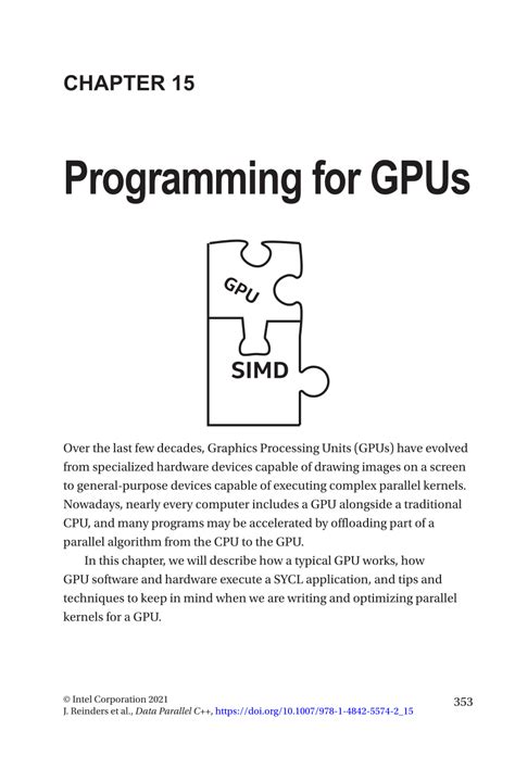 PDF Programming For GPUs