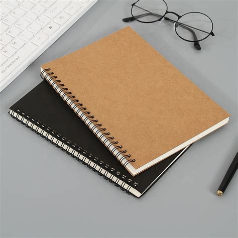 Spiral Binding Bound Custom Classmate A5 Kraft Notebook Kraft Spiral Notebook And Binding