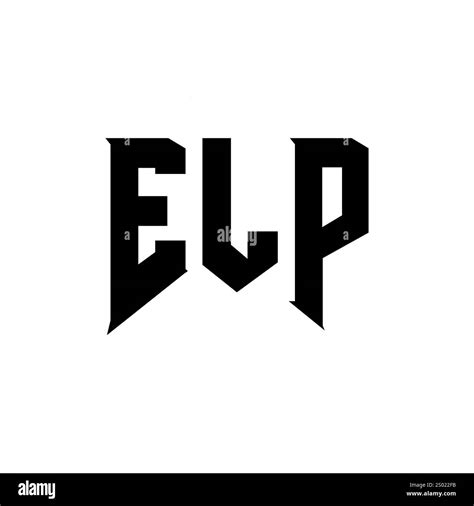 Elp Letter Logo Design For Technology Company Elp Logo Design Black And White Color Combination