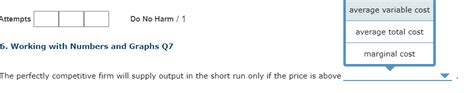 Solved Average Variable Cost Attempts Do No Harm Average Chegg Com