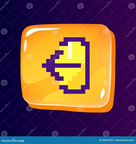 Logout Glossy Ui Button With Pixelated Color Icon Stock Vector Illustration Of Pictogram