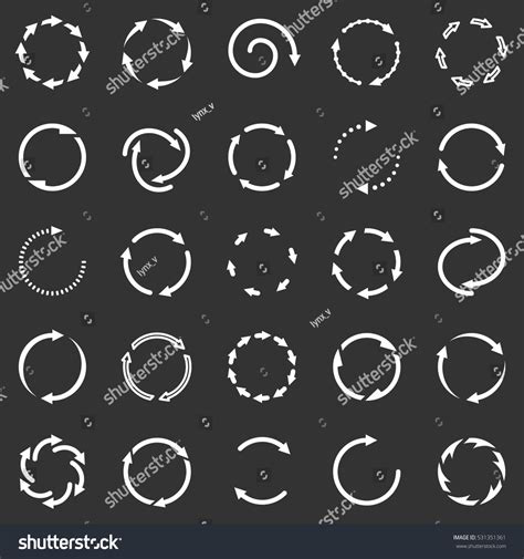 Vector Circle Arrows Icon Set Stock Vector Royalty Free 531351361 Shutterstock