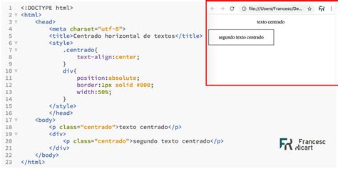 como centrar el texto en html doncomo ️