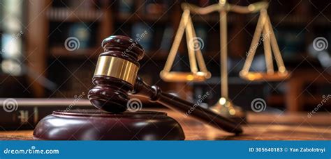 Symbolic Image Of Justice Served Through A Judges Gavel In A Courtroom