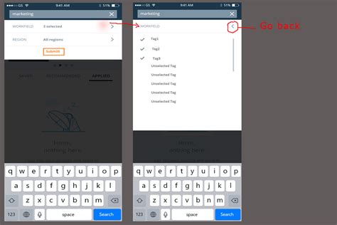 Android Search View Or Dialog With Submenus Stack Overflow