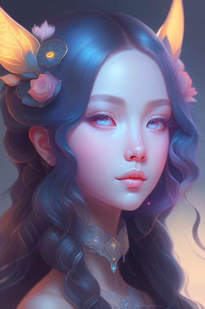Premium Ai Image Cute Fantasy Girl