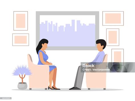 남자 우울증 벡터 일러스트와 심리학자 심리 치료 세션입니다 세션을 갖는 전문 심리 치료사 남자 환자 이야기 문제 알코올 마약 중독 스트레스 개념에 대한 스톡 벡터 아트 및