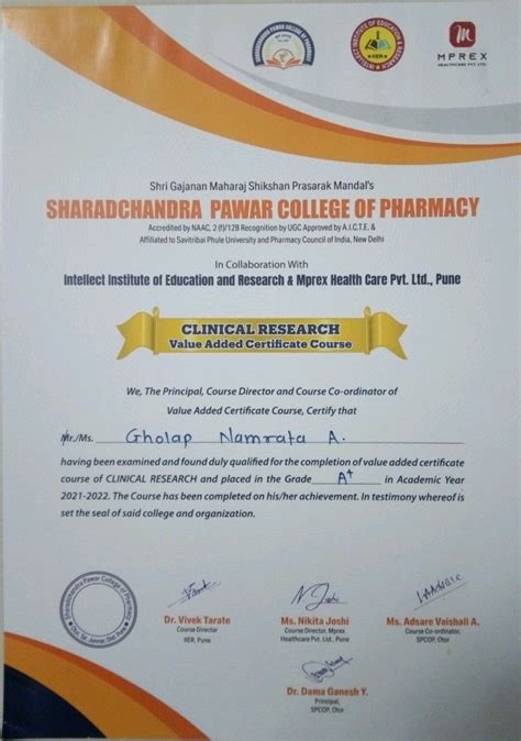 Namrata Gholap On Linkedin Successfully Completed Certificate Course